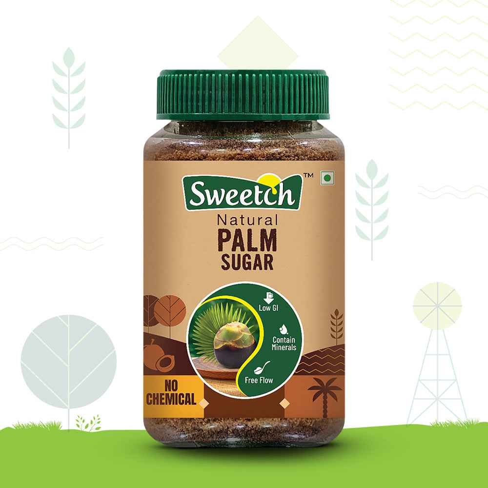 Sweetch Natural Palm Sugar 350gm Jar | Healthy Sweetener
